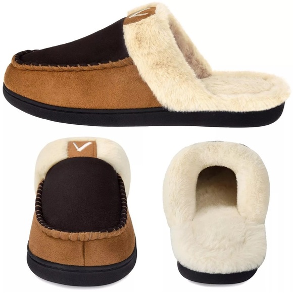 Vonmay | Shoes | Mens Memory Foam Fuzzy Slippers Slip On Scuff House ...